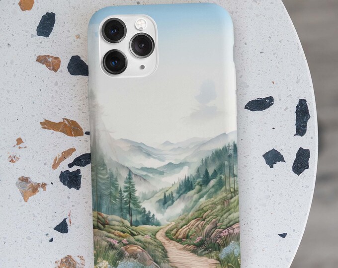 Watercolor Mountain Forest Landscape Phone Case for Iphone, Google ...