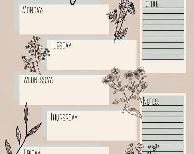 Digital Weekly Planner - Etsy