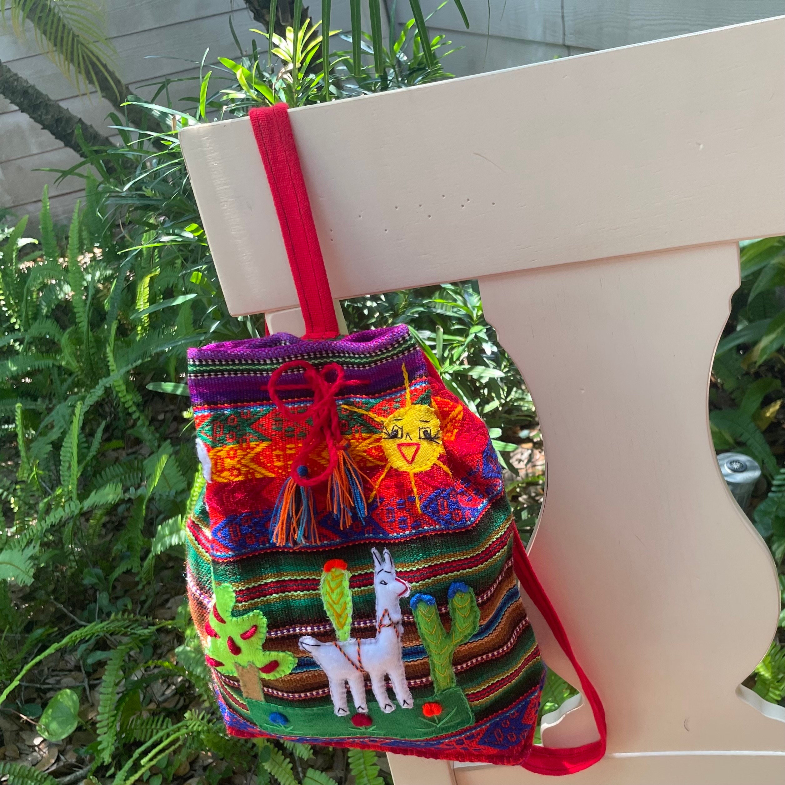 Handmade Peruvian Embroidery Backpack for Kids Beautiful Colors - Etsy