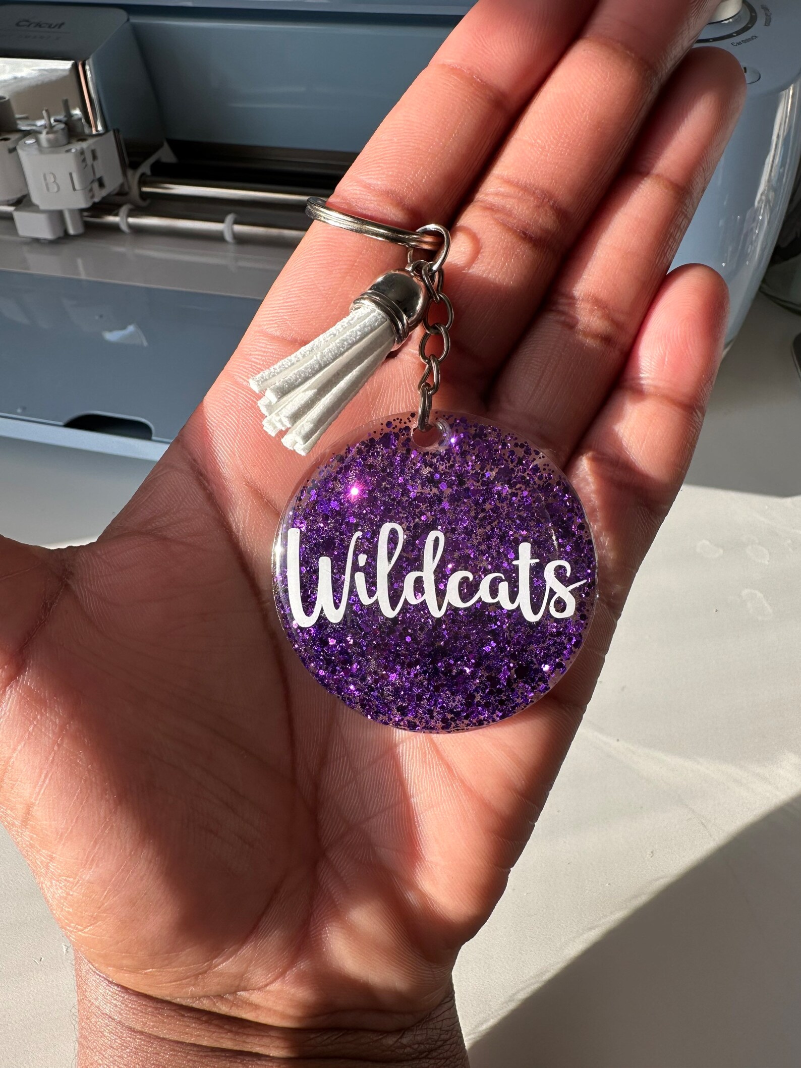 K-state Wildcats Keychain | Handmade Acrylic Glitter Keychain | KSU ...