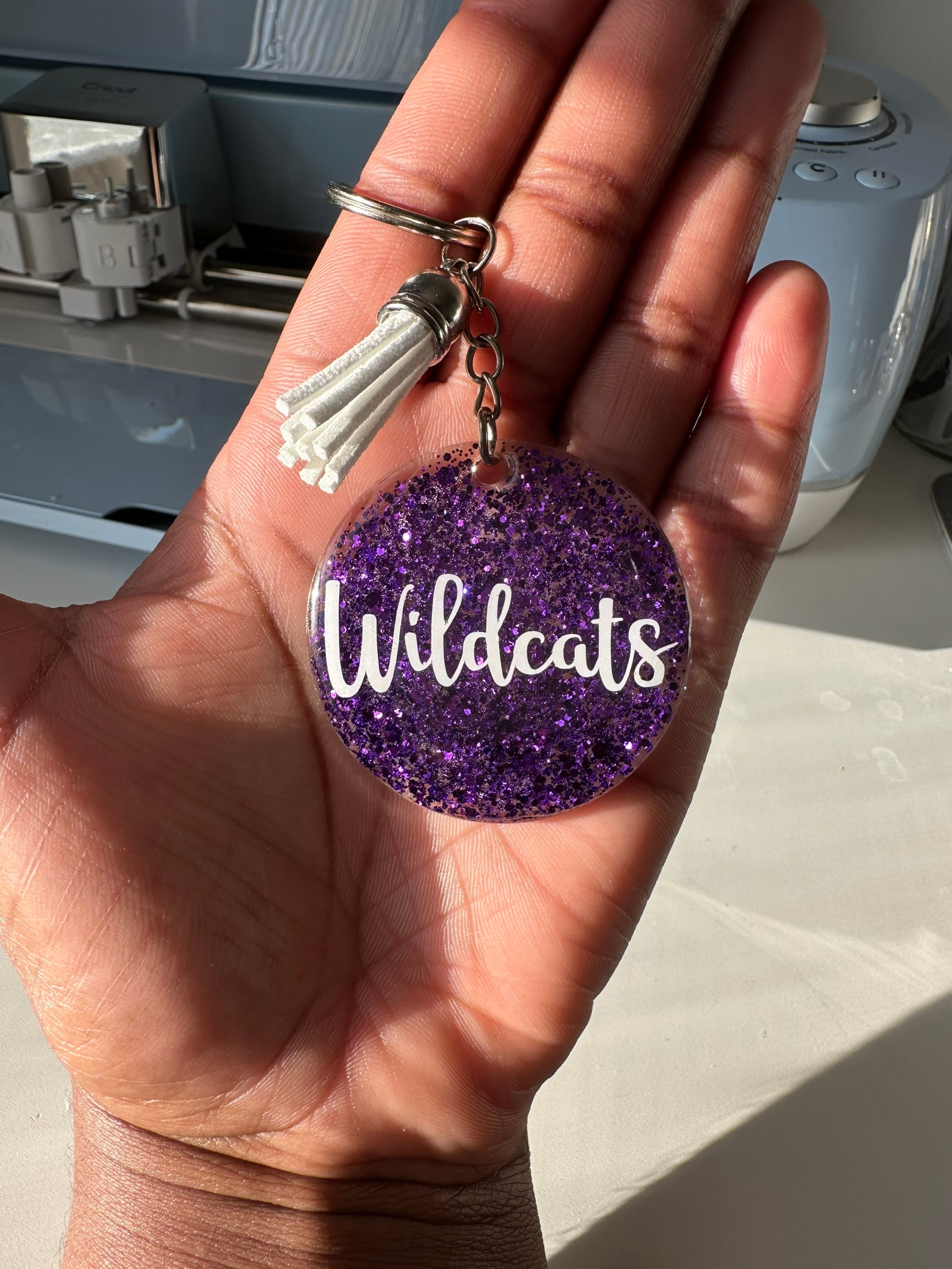 K-state Wildcats Keychain | Handmade Acrylic Glitter Keychain | KSU ...