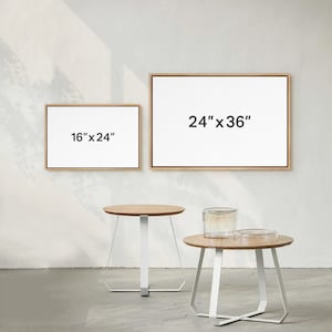 2 Piece Framed Canvas Wall Art Set, Palm Leaf Print, Minimalist Wall ...