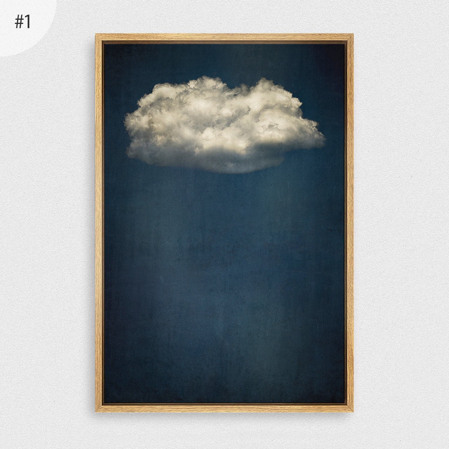 Framed Canvas Set of 2 Cloud Wall Art Print Abstract Cloudy Artwork ...