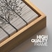 Framed Canvas Tryptic Wall Art Set, Abstract Forest Tree Art Prints ...