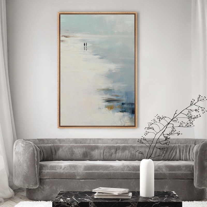 Beach With Two Figures - Etsy