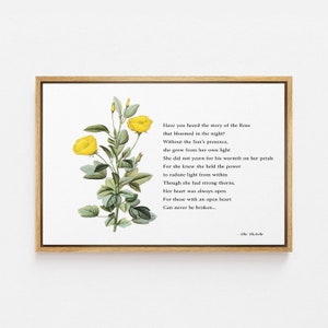 Framed Canvas Wall Art, Flower Art Print, Quote Print, Minimalist Art ...