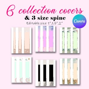 Editable Binder Cover Template, Spine, Minimal, Abstract, Simple ...