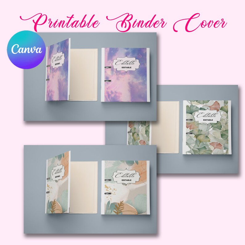 Editable Binder Cover Template, Spine, Minimal, Abstract, Simple ...