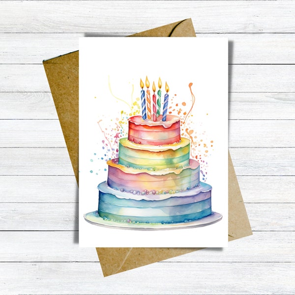 Rainbow Cake - Etsy