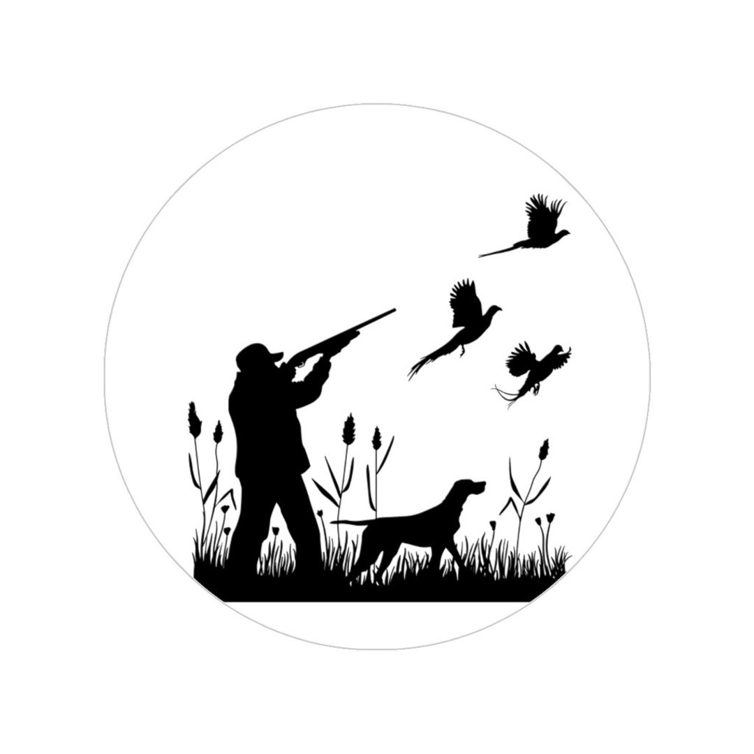 GSP Transparent Outdoor Sticker, Round, 1pc- German Shorthaired Pointer ...