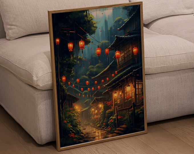 Cozy Cafe Studio Ghibli Film Inspired Warm Toned Art Print, Digital ...