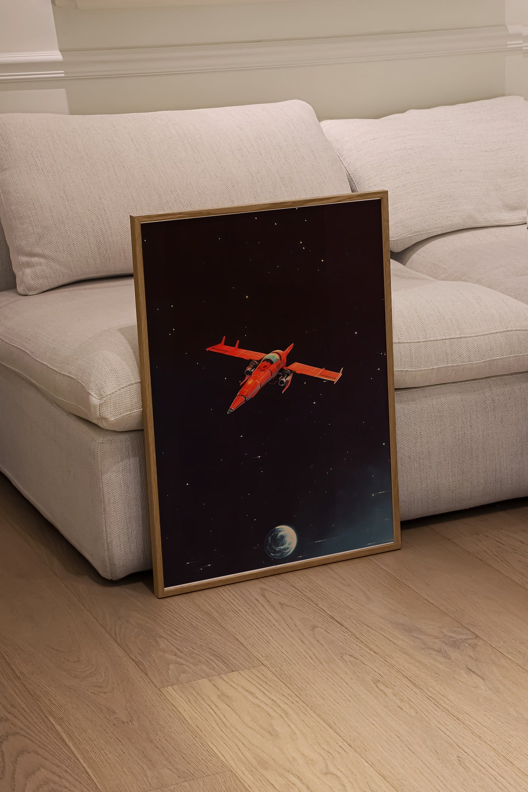 Retro Sci Fi Art Print Space Ship Poster, Vintage Science Fiction ...