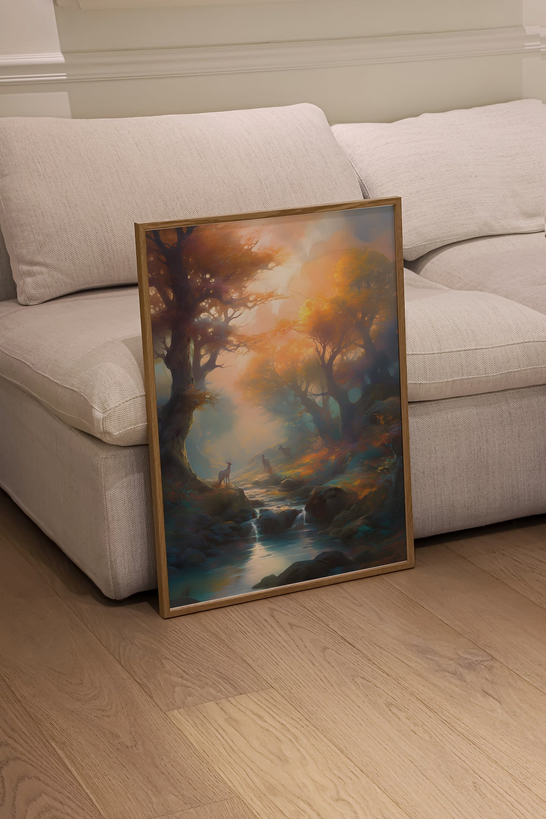 Mythical Woods, Fantasy Oil Painting on Canvas, Fairycore Aesthetic ...