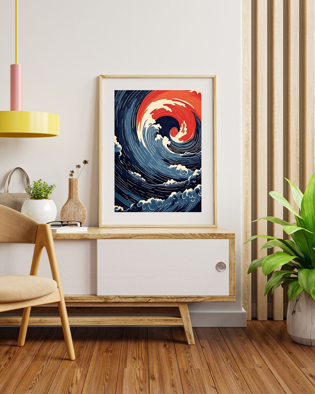 Sunset Riptide Hokusai-inspired Woodblock Art Print Japanese - Etsy