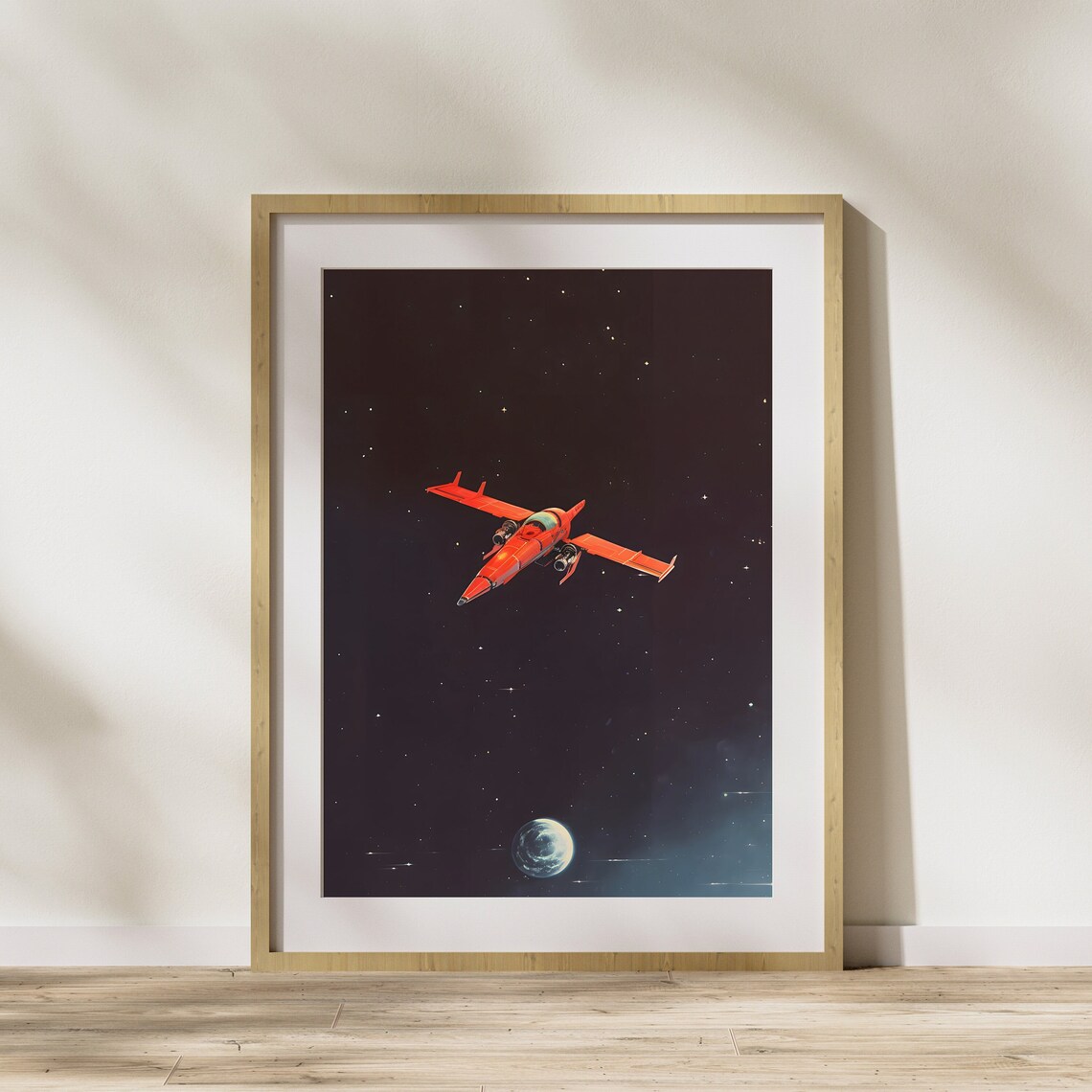 Retro Sci Fi Art Print Space Ship Poster Vintage Science - Etsy