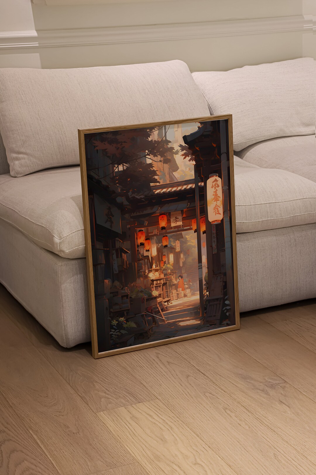 Cozy Streets Studio Ghibli Inspired Art Print, Digital Watercolor ...