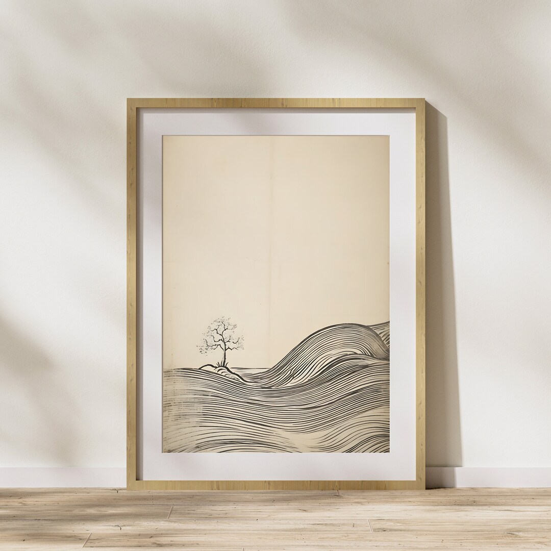 Wabi Sabi Line Drawing Art Print Neutral Toned Minimalistic - Etsy