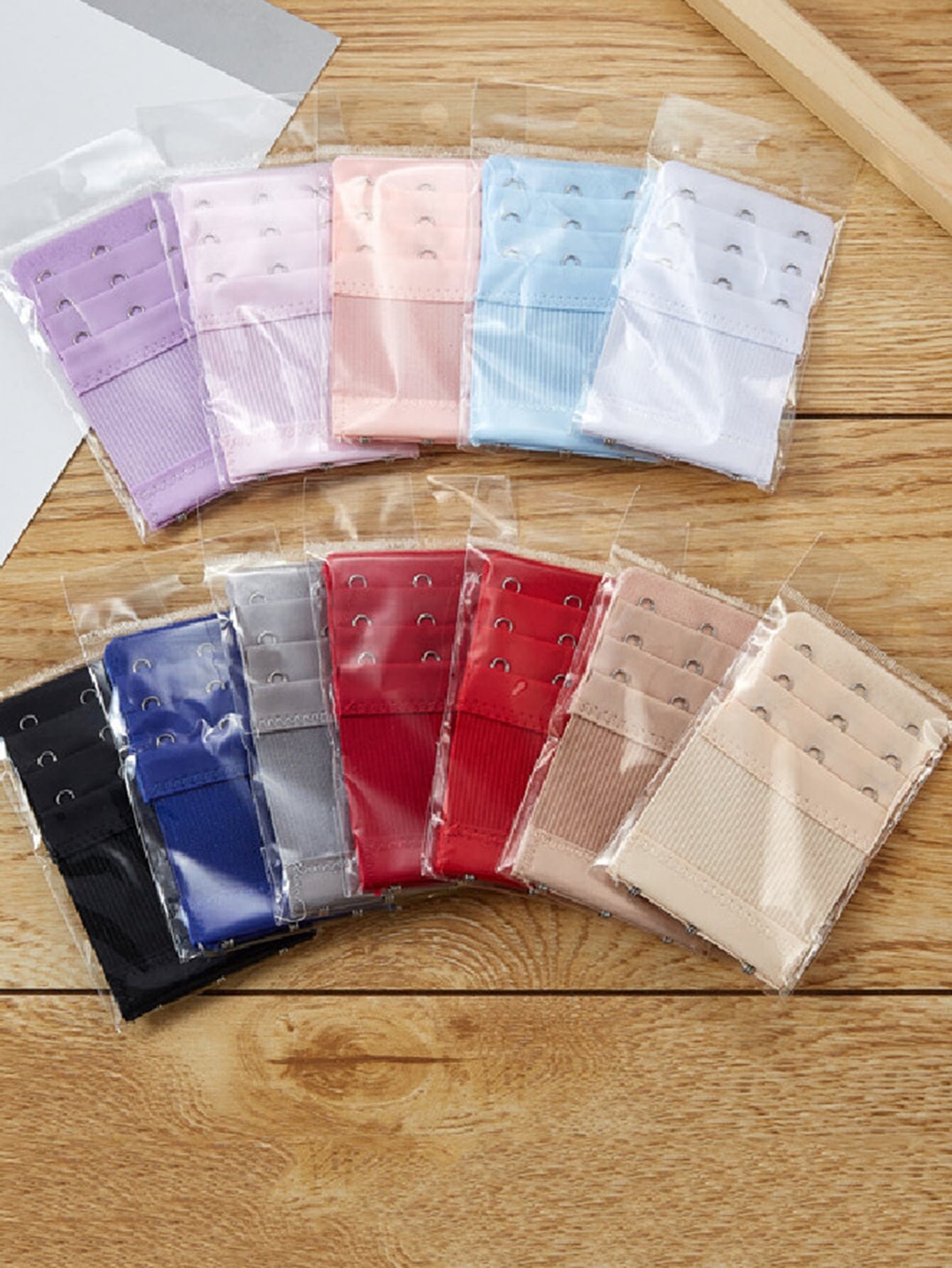 Random Colors 5 Hook Bra Extender in 1 Package 3 Hooks per Column 3 ...