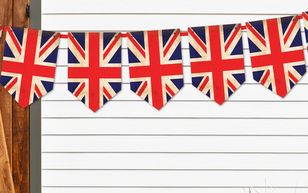 Vintage Style Union Jack Celebration Garden Party Bunting & Ribbon - Etsy