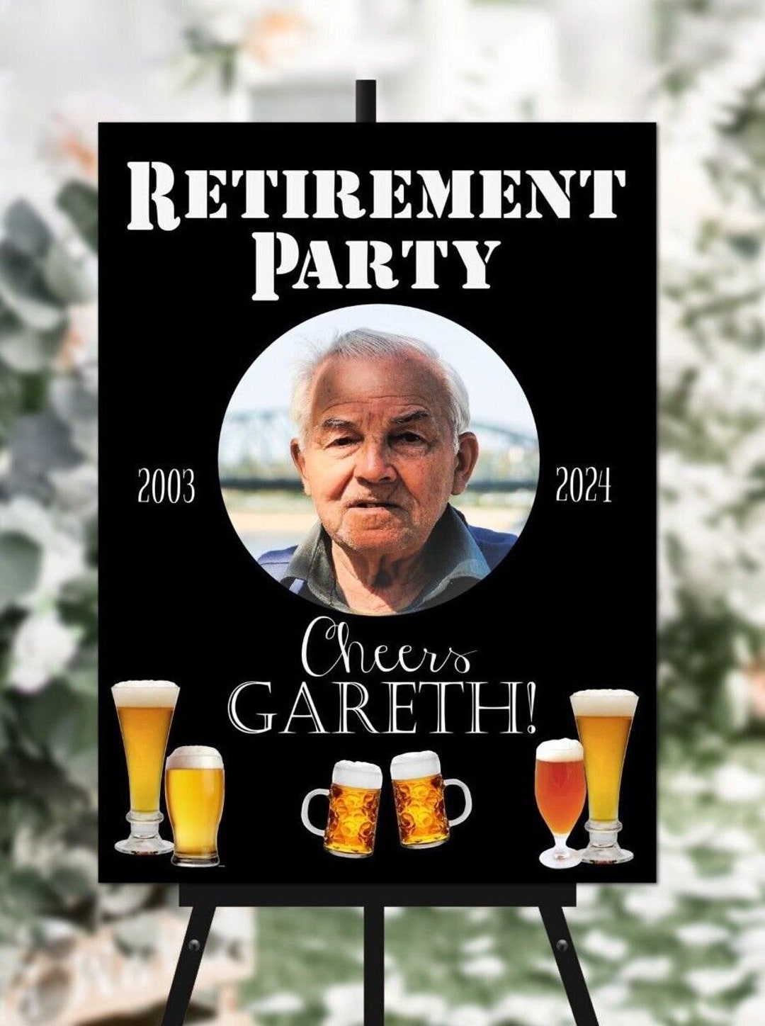 Personalised Retirement Party Photo Sign - Etsy