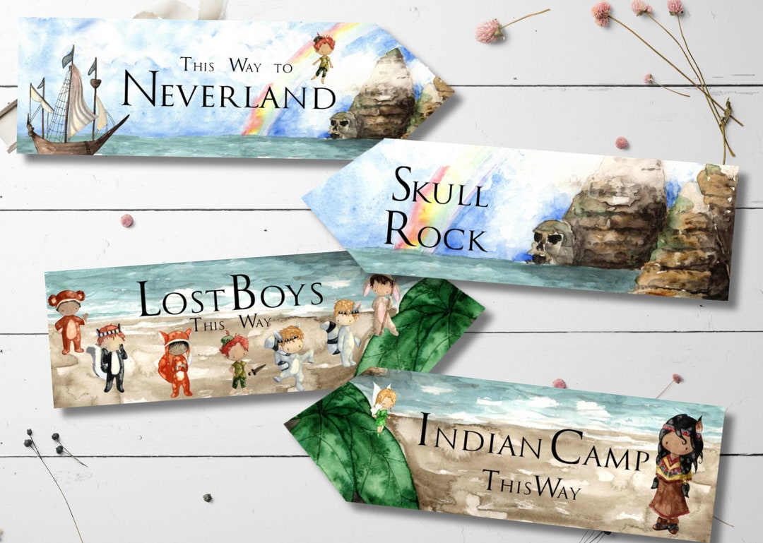 Set of 4 Peter Pan Neverland Party Decoration Arrows - Etsy