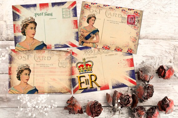 4x Tattered Vintage Style in Memory of Queen Elizabeth II - Etsy