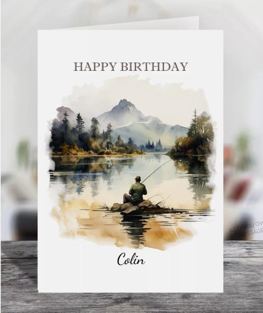 Personalised Fishing Angler Fisherman Birthday Greetings Card - Choose ...