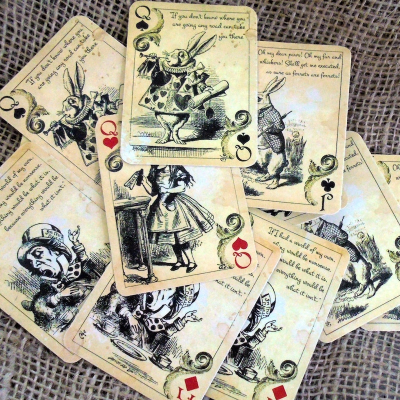 Playing Cards Alice in Wonderland - Etsy