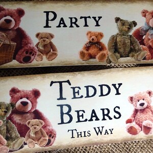 4 Teddy Bear's Picnic Party Decoration Signs Arrows - Etsy