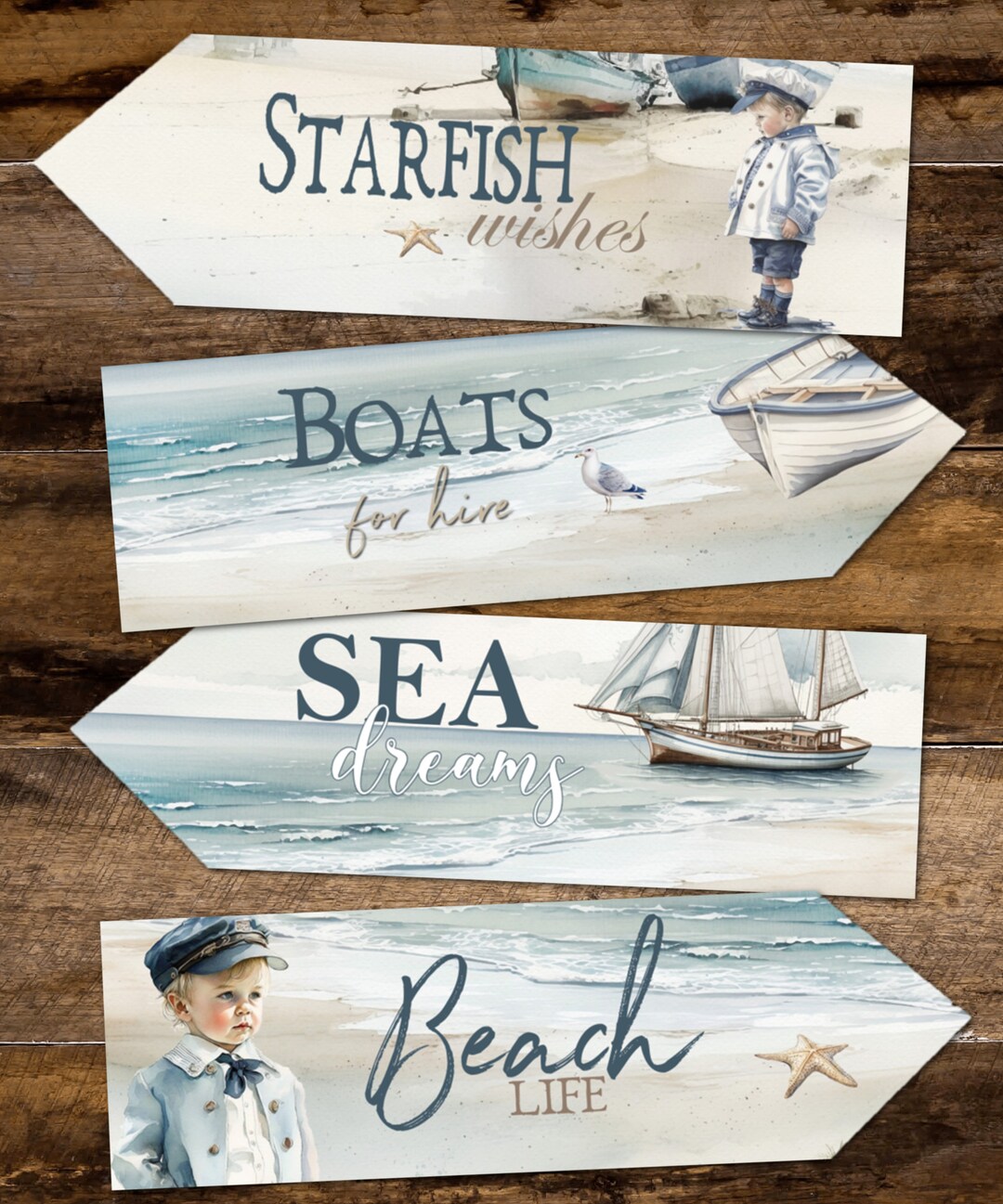 Little Sailor Nautical Beach Life Sea Dreams Arrows Signs Decoration - Etsy