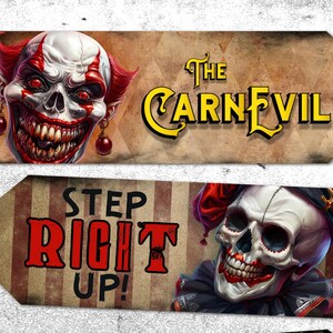 4 Step Right up Halloween 'carnevil' of Horrors Party Decoration Arrow ...