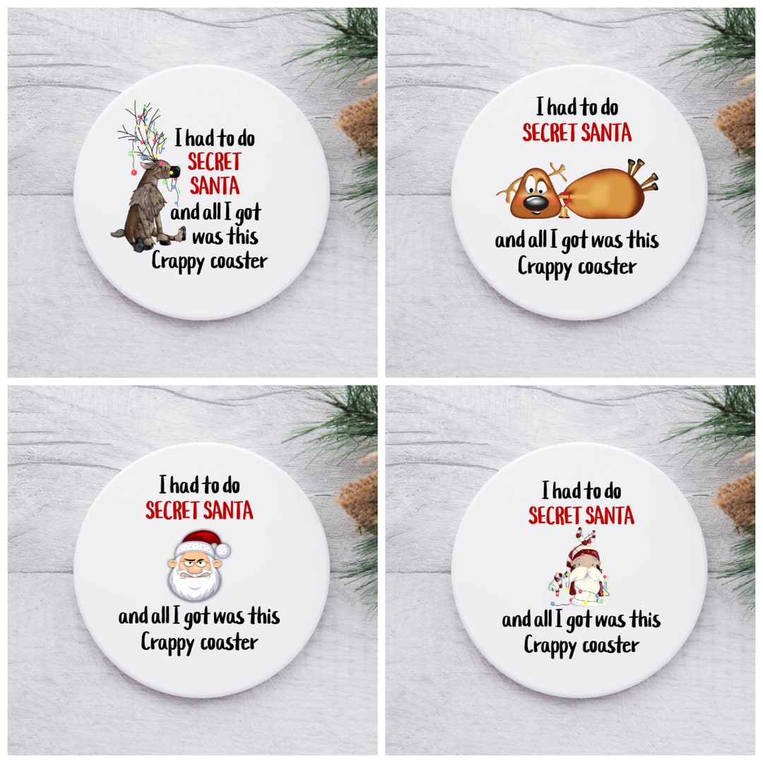 Secret Santa 'crappy Coaster' Stocking Filler Christmas Gift - Etsy