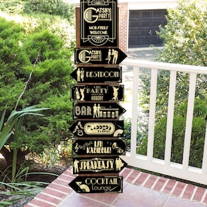 Gatsby Flapper Speakeasy Party Art Deco 1920's Arrows & Signs ...
