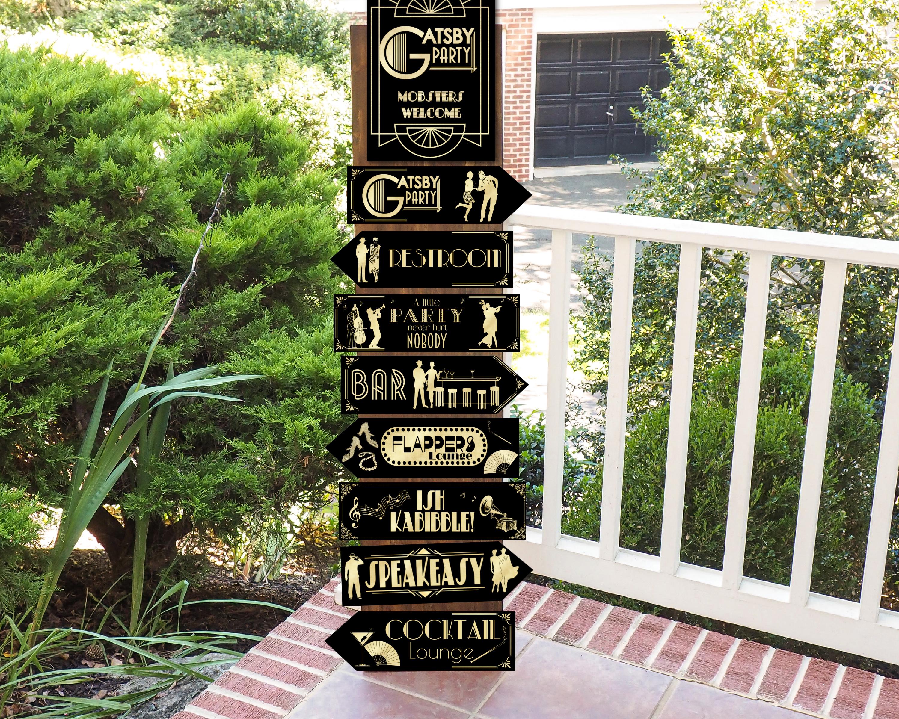 Gatsby Flapper Speakeasy Party Art Deco 1920's Arrows & Signs ...