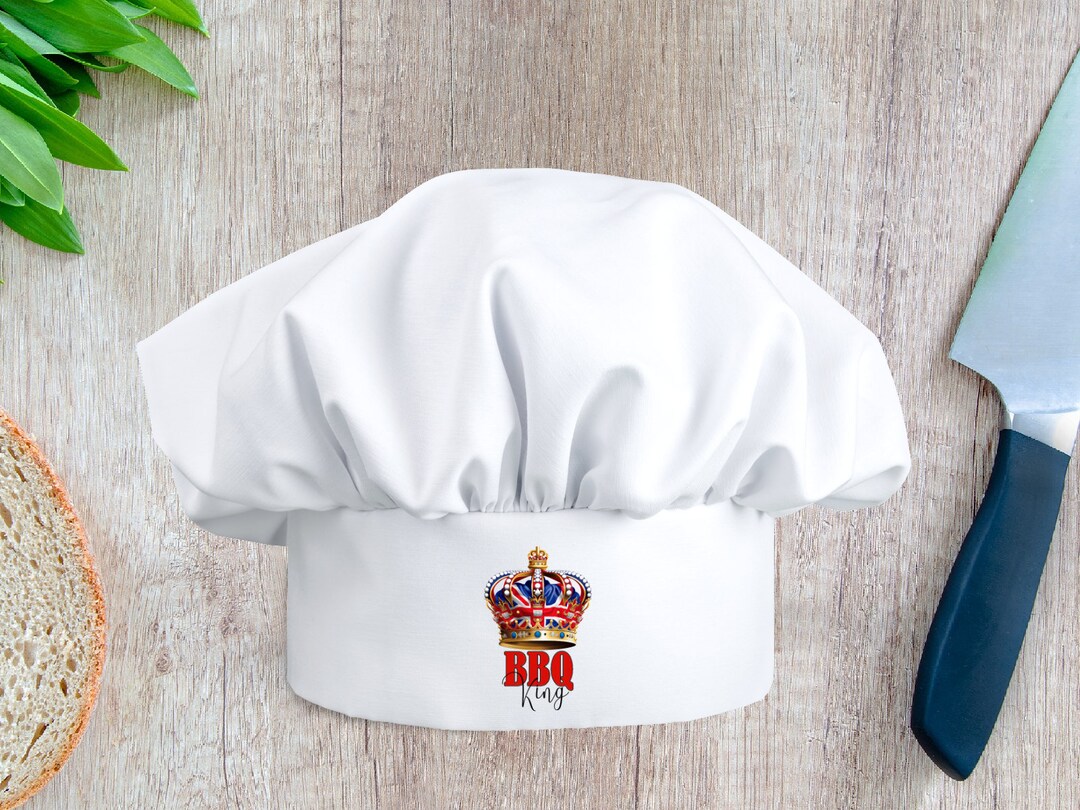 BBQ King Chef Hat Fathers Day Birthday Coronation Garden Party Chef's ...
