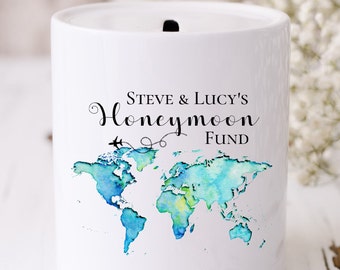 Honeymoon Fund Money Box Wedding Gift for Couples Travel Gift Travel ...