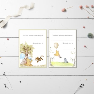 8 Winnie the Pooh 'this Book Belongs To' Bookplates - Etsy
