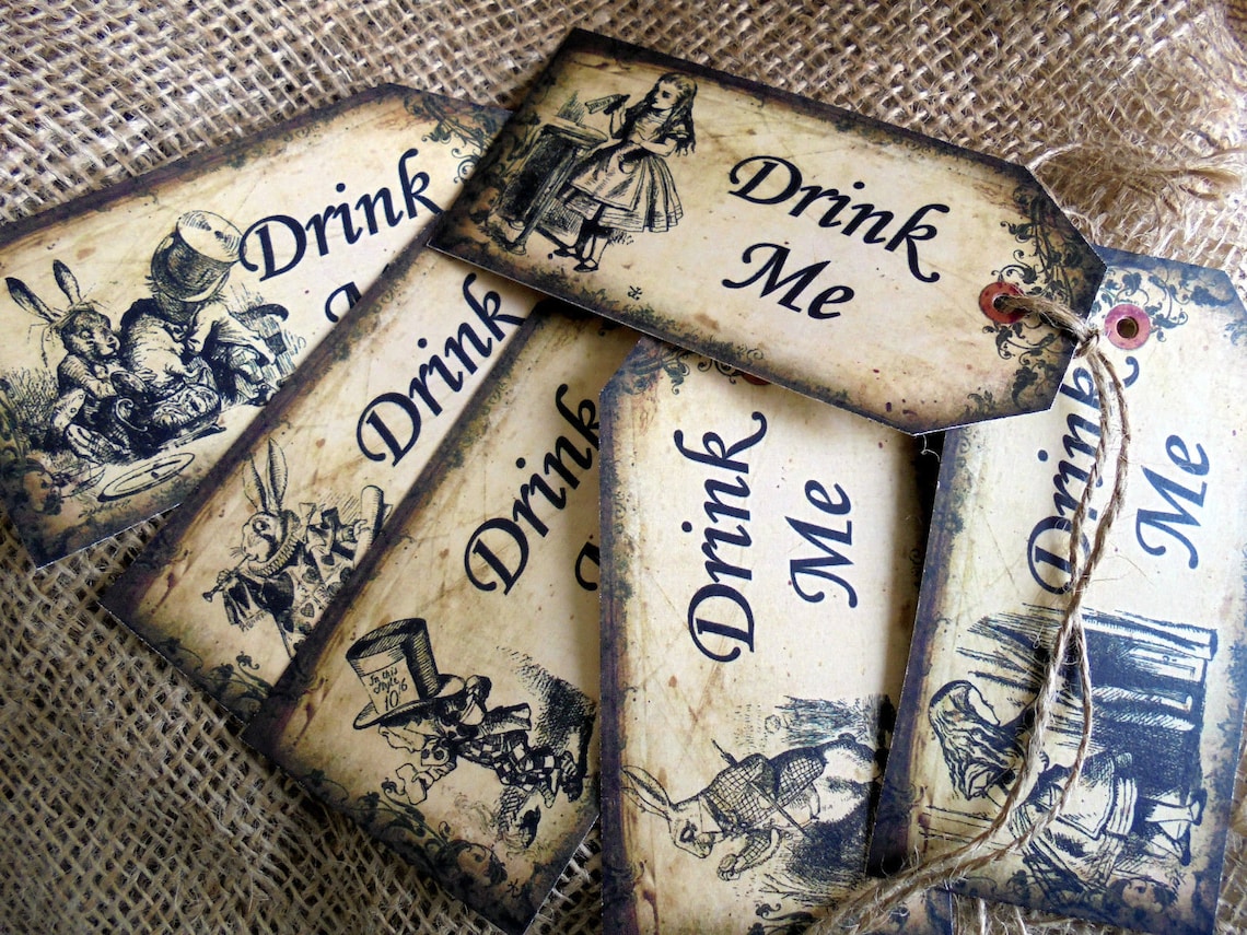 Alice in Wonderland Large 'eat Me'...'drink - Etsy