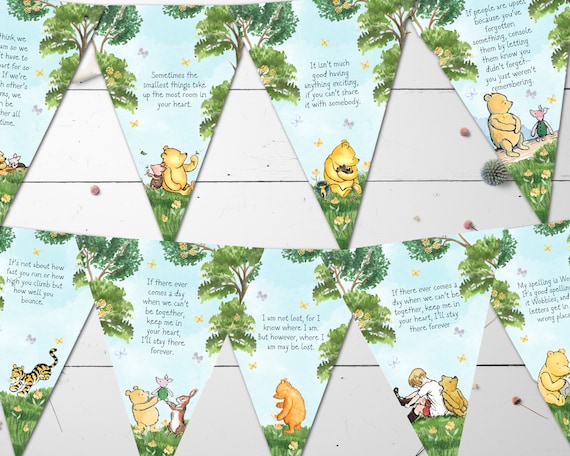 Winnie the Pooh Woodland Butterflies Bunting/banner With - Etsy