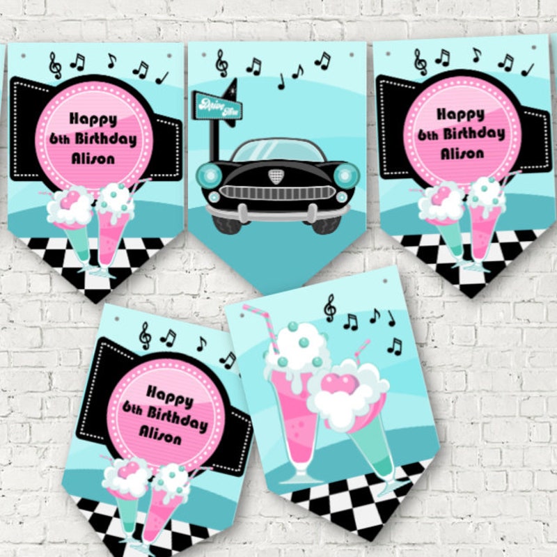 Personalize Diner Banner - Etsy