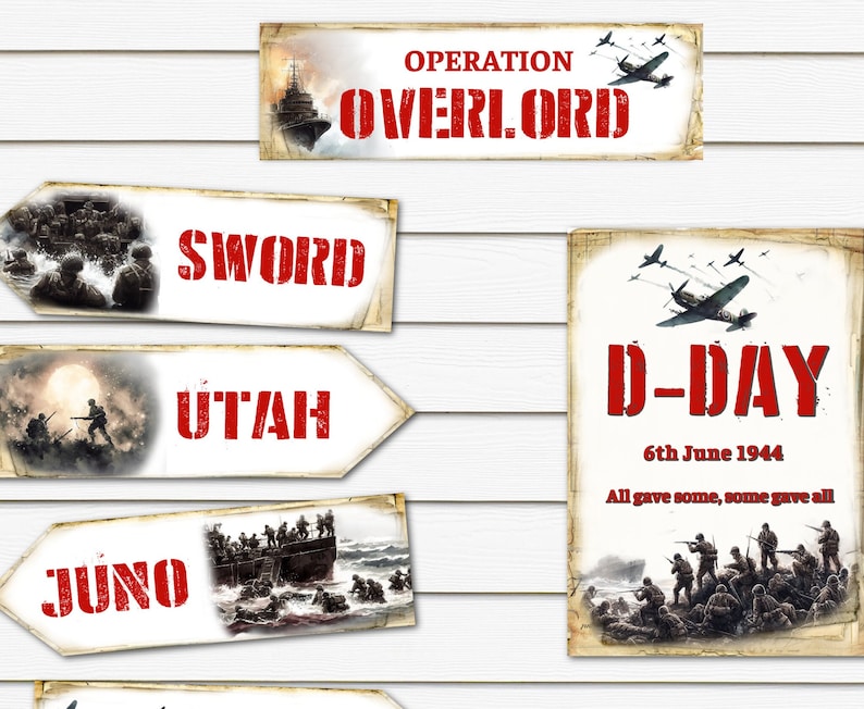 D-day Landings Operation Overlord Normandy Beaches Arrows & Signs - Etsy