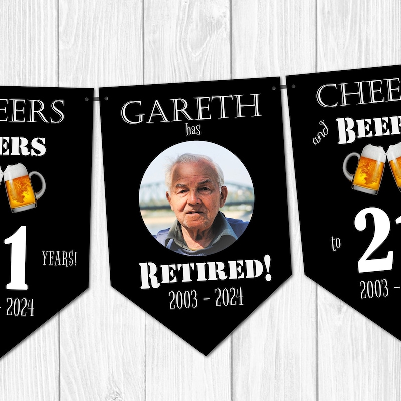 Retirement Face Flags - Etsy UK