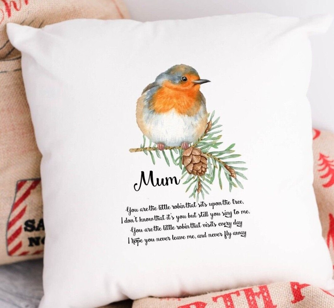 Personalised Robin Memory of a Loved One Cushion Cover Gift Idea - Etsy