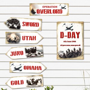 D-day Landings Operation Overlord Normandy Beaches Arrows & Signs - Etsy