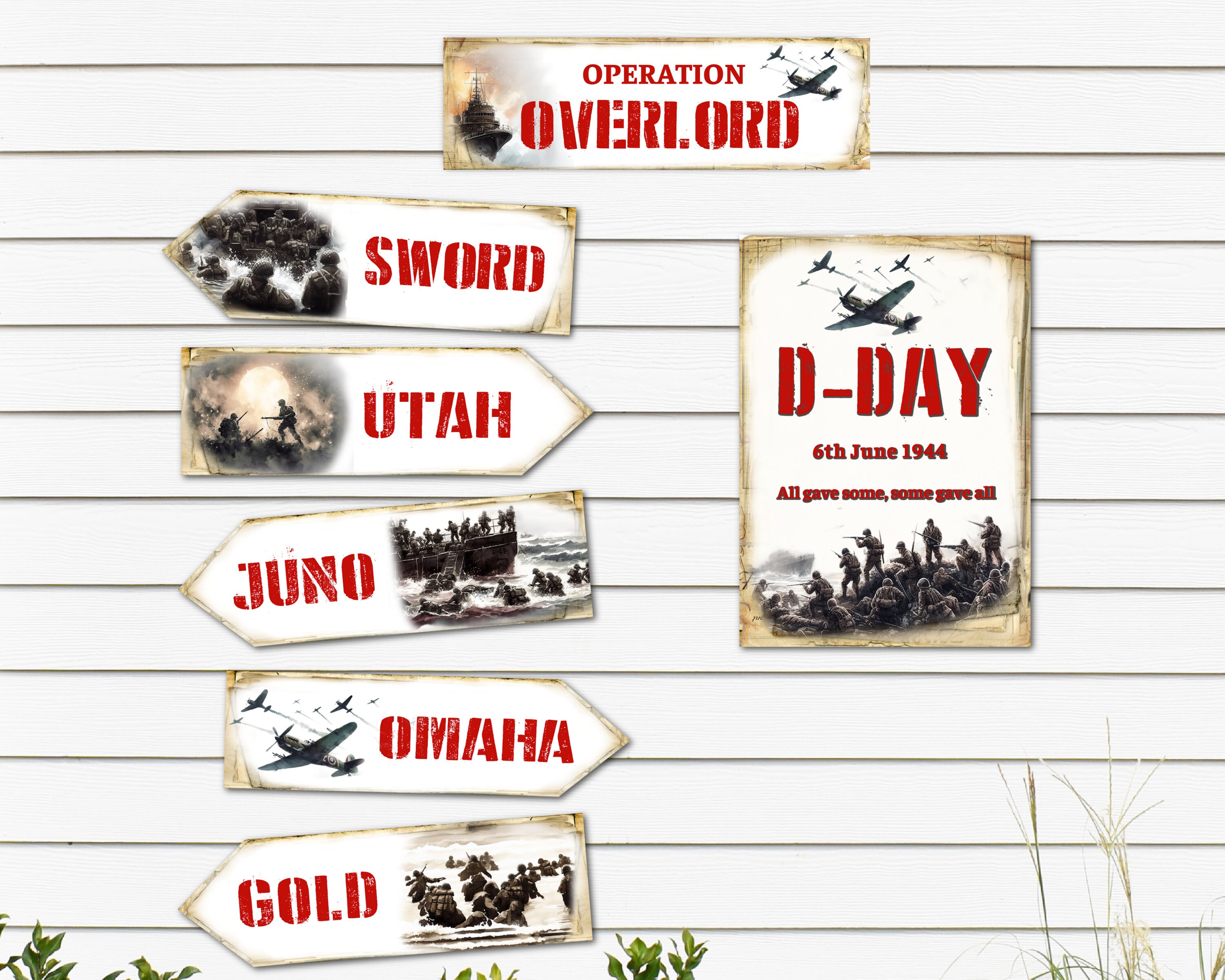 D-day Landings Operation Overlord Normandy Beaches Arrows & Signs - Etsy