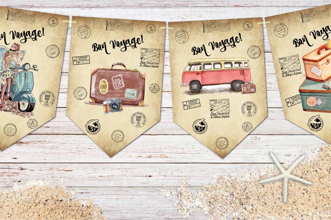 Bon Voyage Travel Bunting/banner - Etsy