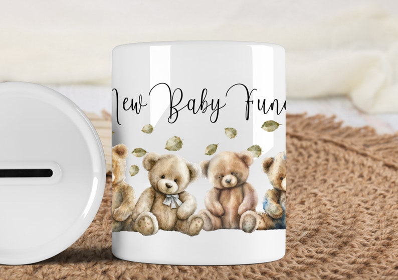 Teddy Bears in a Row New Baby Fund Money Box Savings Pot Gift Idea - Etsy