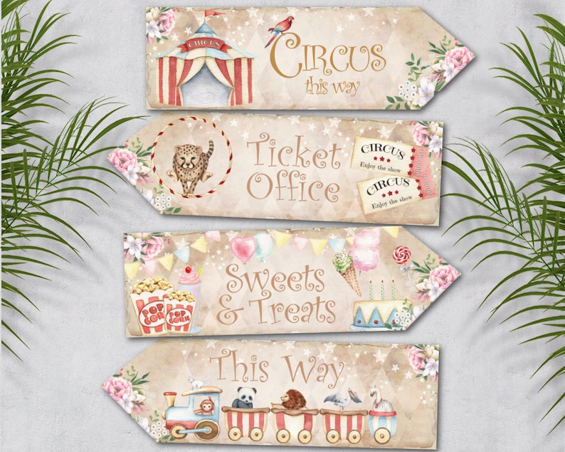 4 Carnival Circus Greatest Show Party Decoration Arrows - Etsy