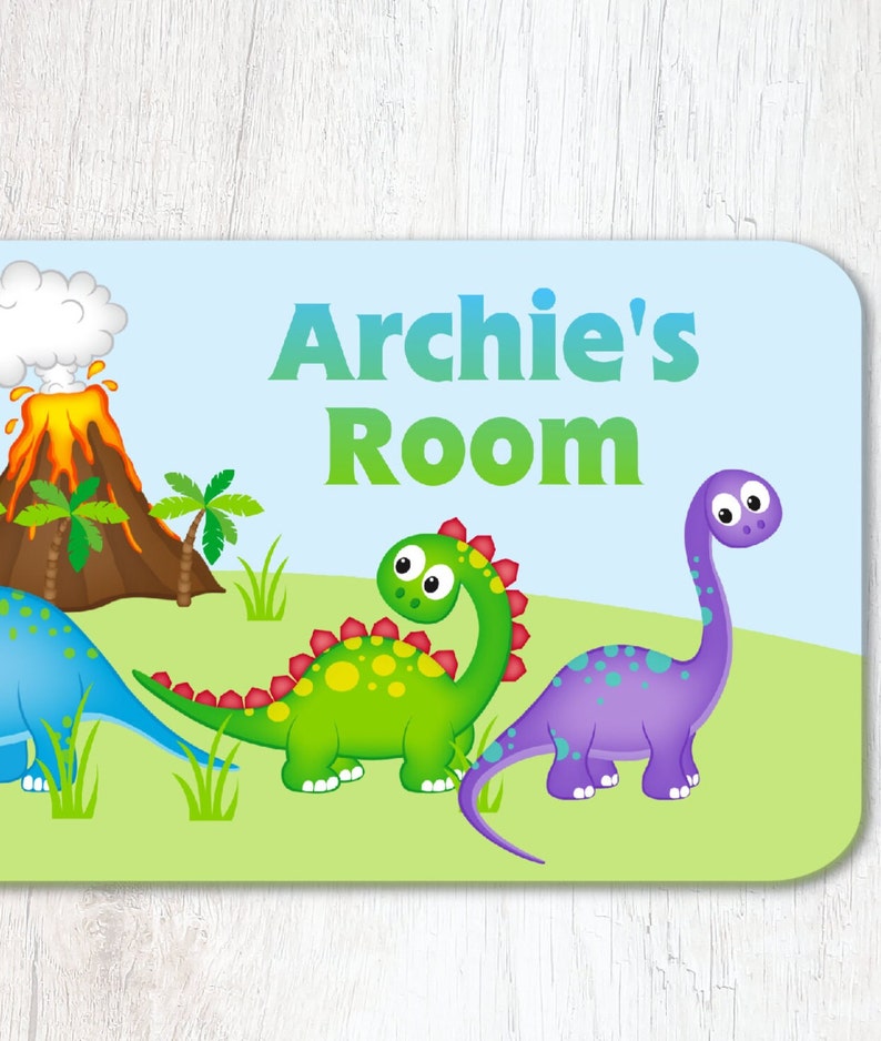 Personalised Dinosaurs Door Sign Metal Children's Bedroom - Etsy