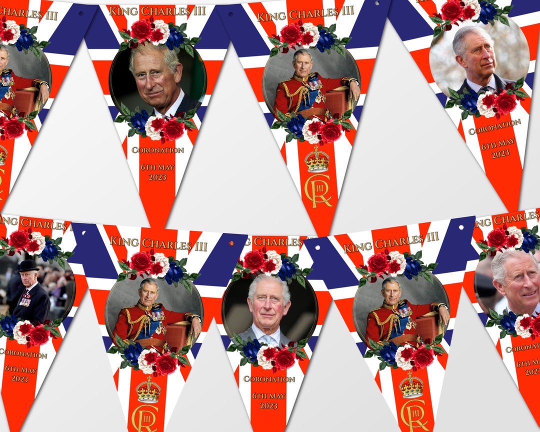 King Charles III Coronation Bunting Union Jack Party Celebration - Etsy